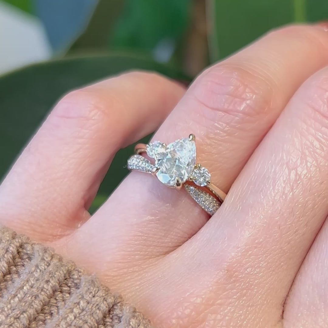 Palomita Diamond Pavé Wedding Band - Valerie Madison