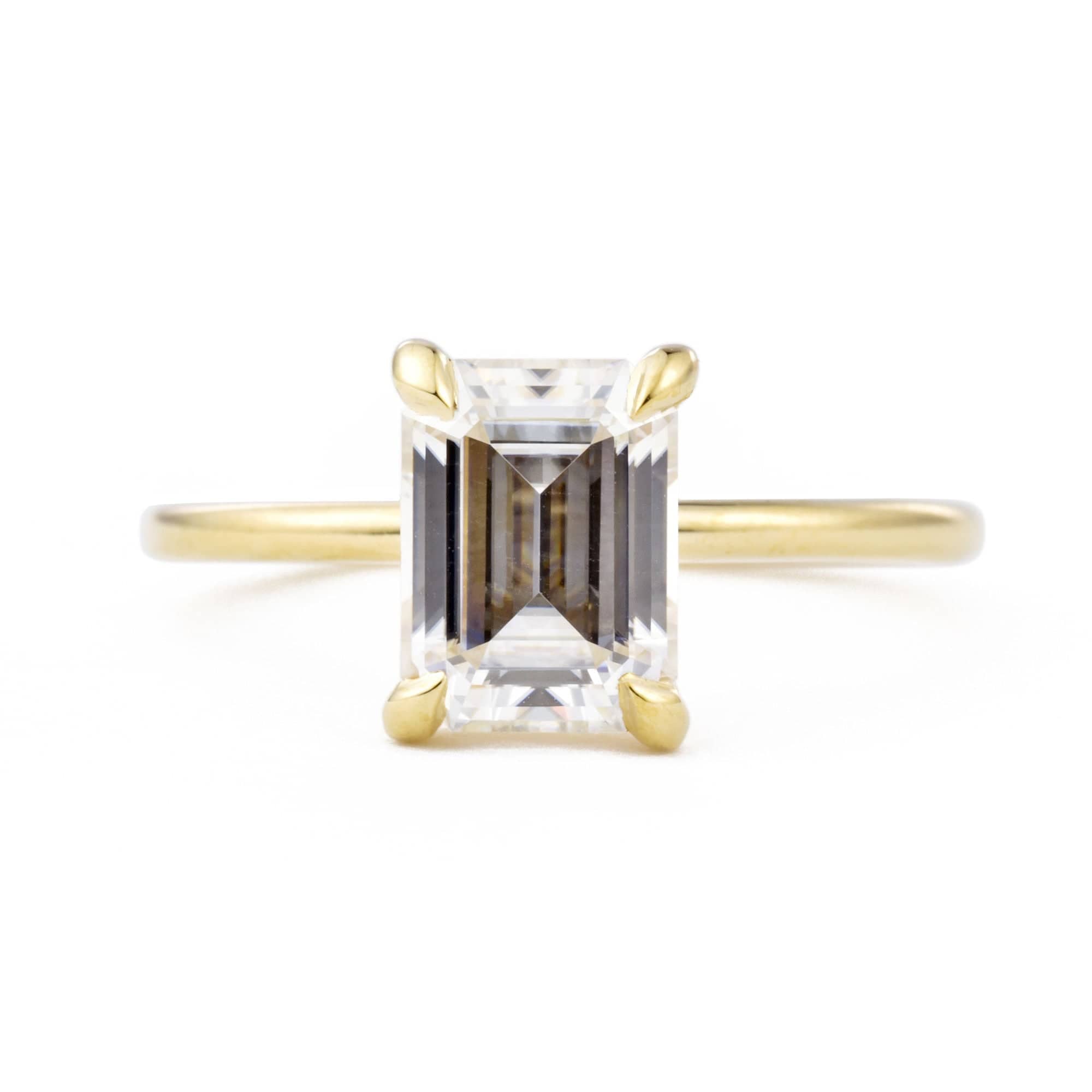 Simple Emerald Cut Engagement Rings
