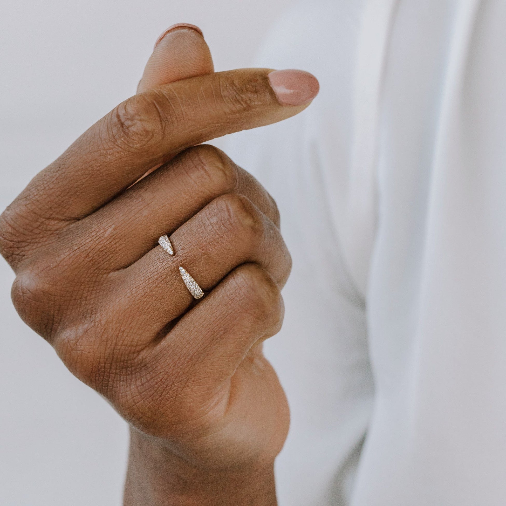 Palomita Diamond Pavé Wedding Band - Valerie Madison